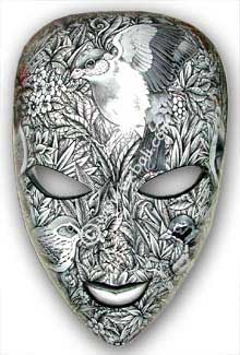 UNIQUE CARVED MASKS - HANDICRAFTS [ EXPORT BALI ]